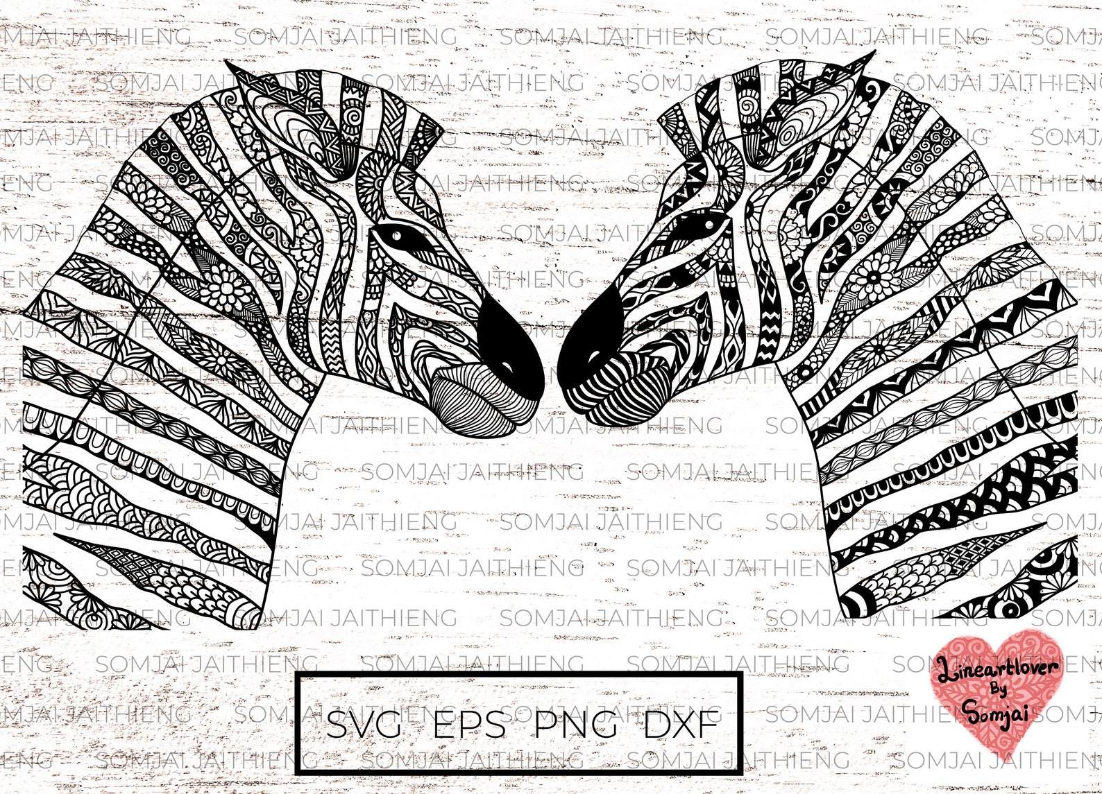 Two Styles of Zebra Svg Zebra Zentangle Svg Zentangle Svg | Etsy