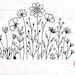 9 Styles Wildflowers Svg / Spring Svg / Meadow Svg/ Garden Svg/ Flowers ...