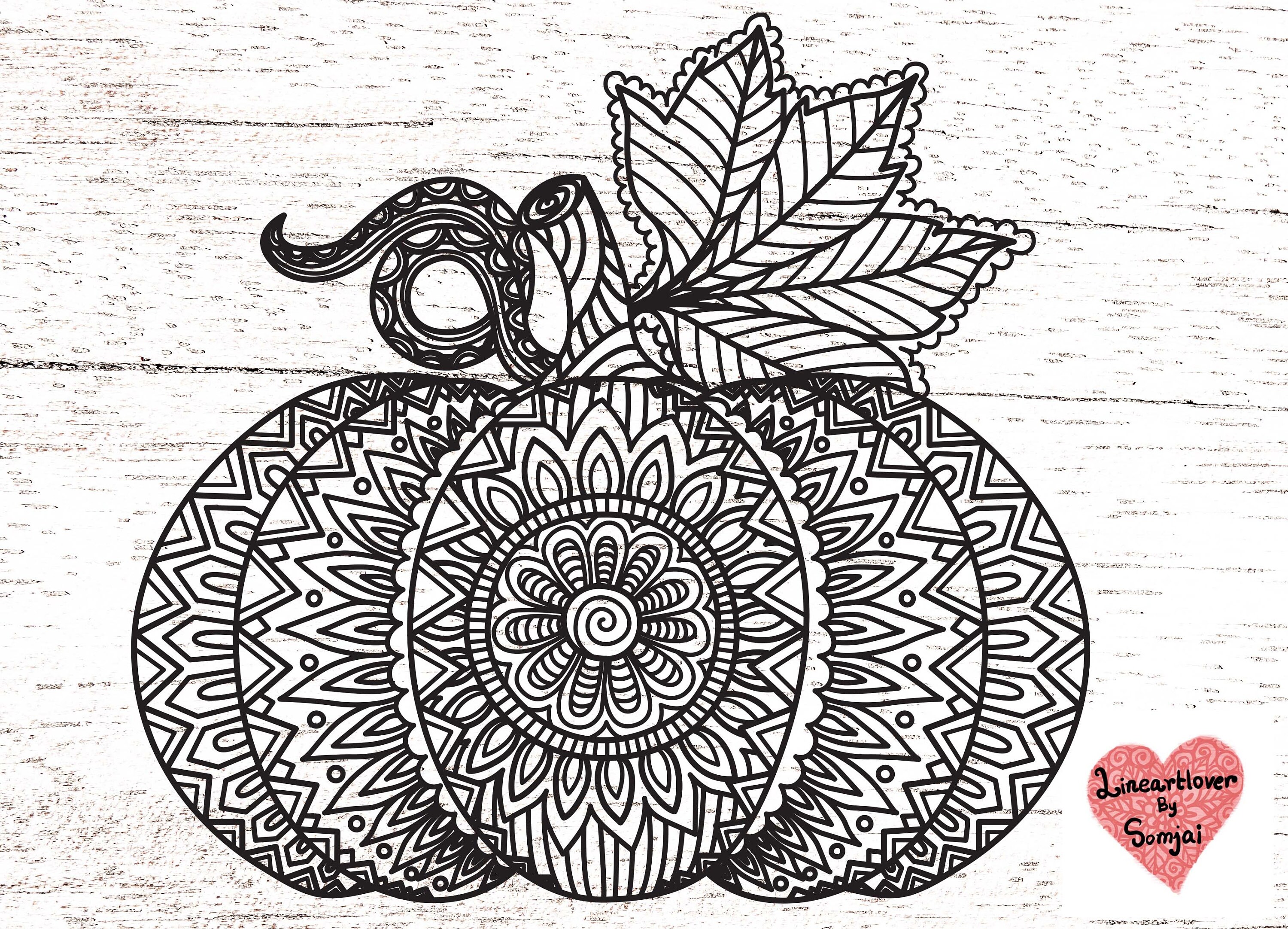 2 Styles of Pumpkin Svg / Pumpkin Zentangle Svg / Autumn Svg ...
