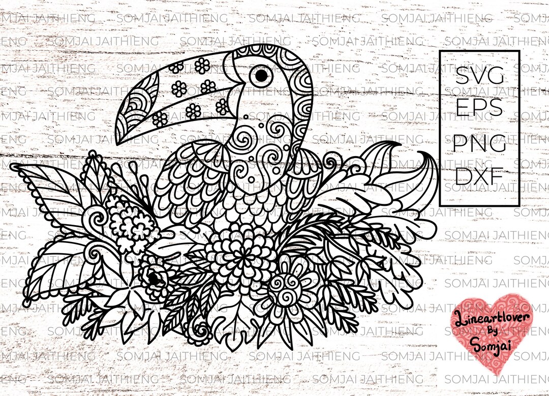 Toucan Bird Svg / Toucan Zentangle Svg / Zentangle Svg / Mandala Svg ...