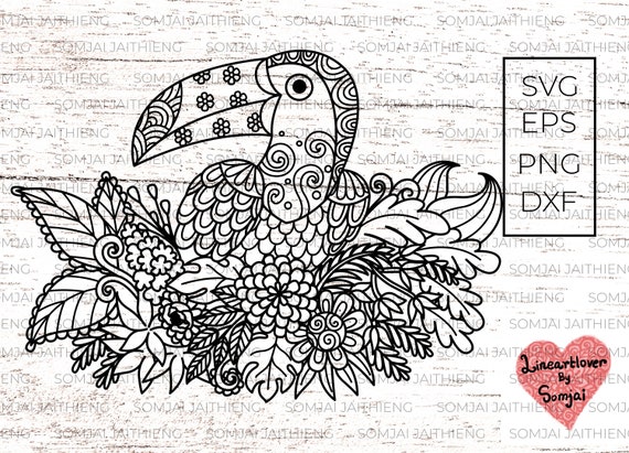 Toucan Bird Svg / Toucan Zentangle Svg / Zentangle Svg / - Etsy