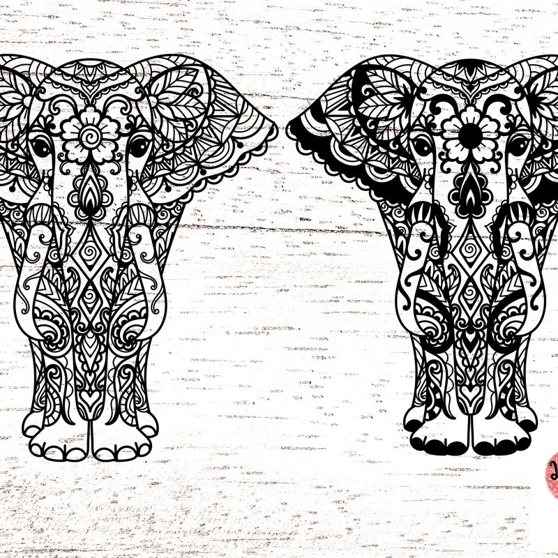 Elephant Mandala Svg - Etsy
