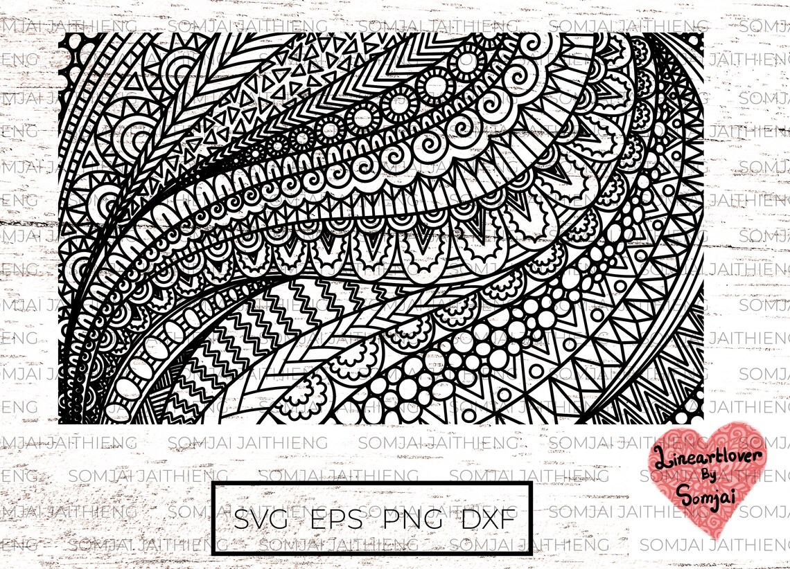 Two Styles of Zentangle Movement Background Svg / Zentangle | Etsy