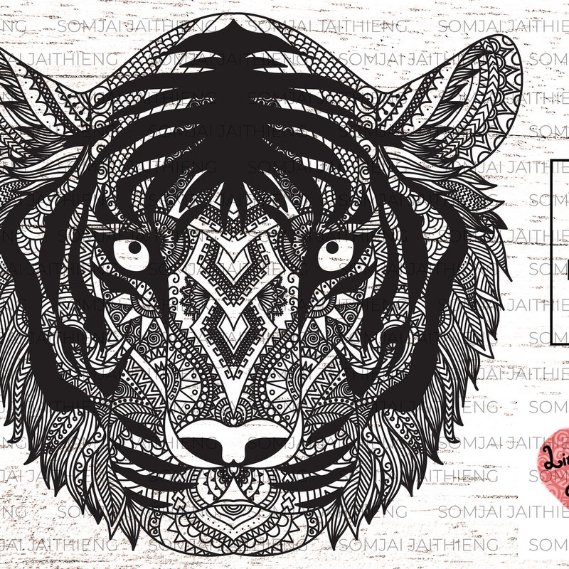 Tiger Zentangle - Etsy