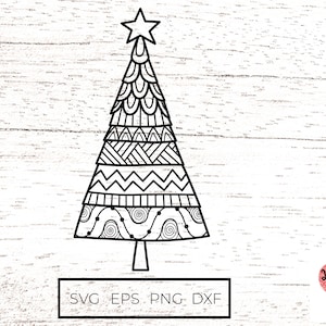 22 Christmas Trees Svg /pine Tree Svg, Zentangle Svg / Mandala Svg /svg ...