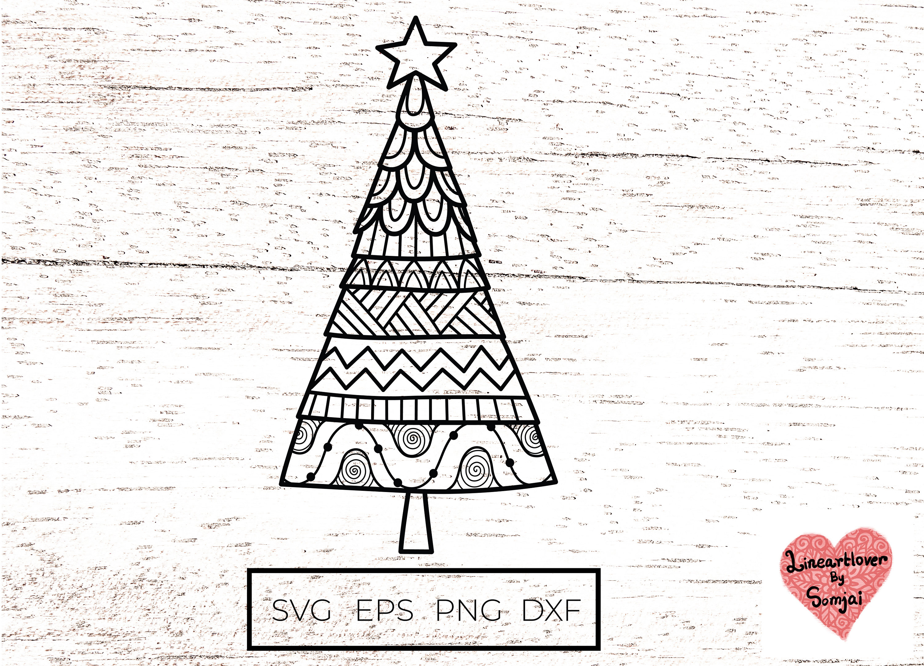 22 Christmas Trees Svg /pine Tree Svg Zentangle Svg / Mandala - Etsy