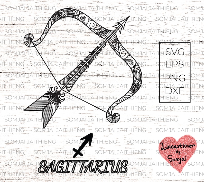 Sagittarius Svg / Zodiac Svg / Zentangle Svg / Sagittarius | Etsy