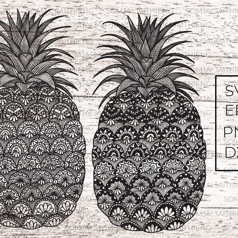 Pineapple Zentangle - Etsy