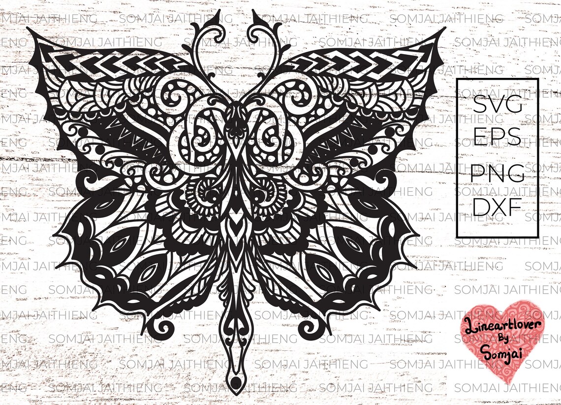 Two Styles of Butterfly Svg / Butterfly Svg / Butterfly Zentangle ...