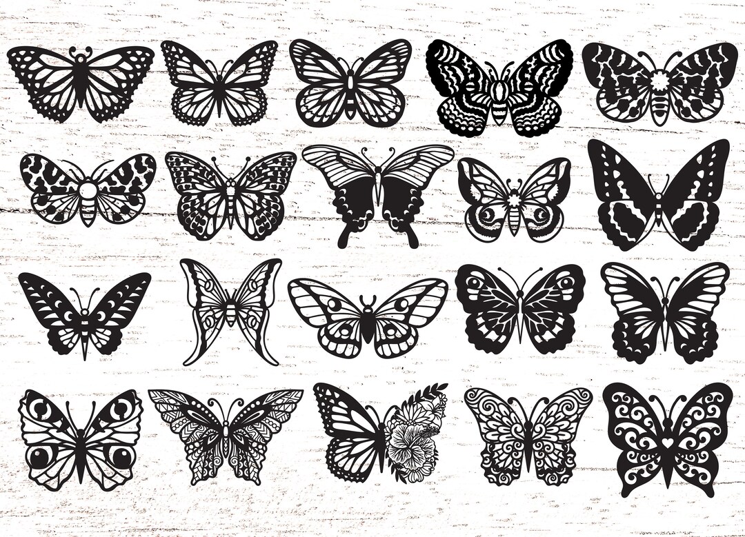 Butterfly Svg Bundle, Butterflies Papercut Template,butterfly Laser Cut ...