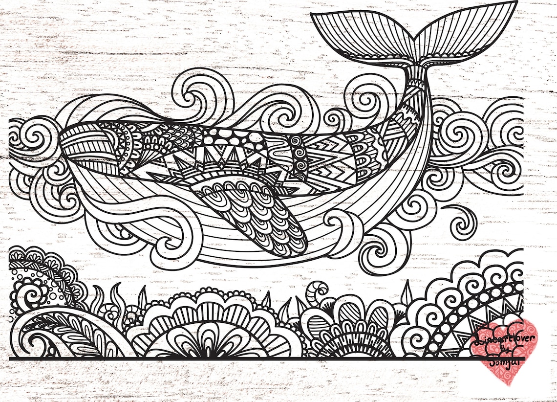 Mandala ballena azul svg / mandala svg / Zentangle svg / marco - Etsy ...