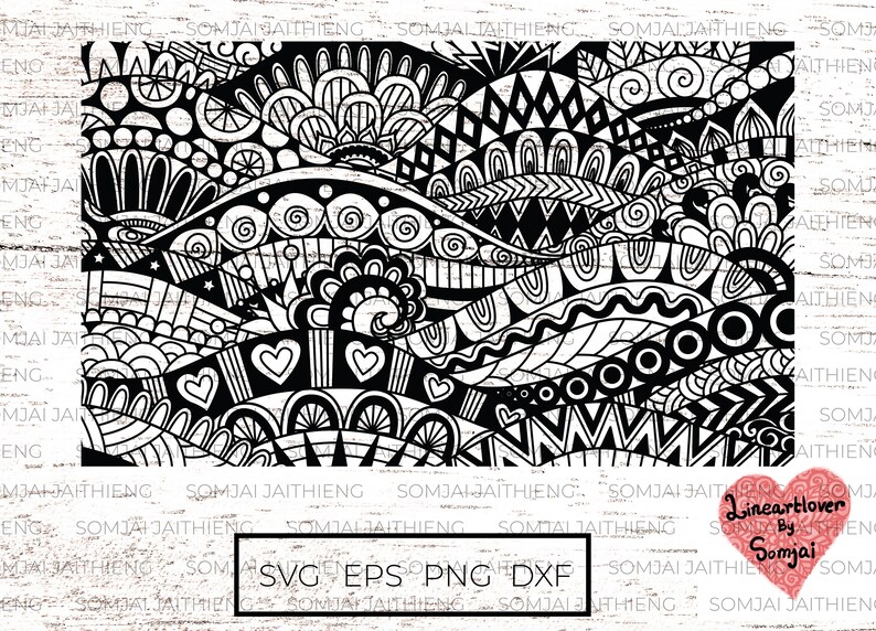 Two Styles of Abstract Sea Wave Svg / Wave Zentangle Svg / | Etsy