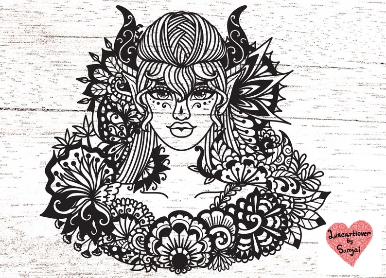 Fairy Girl Svg Fairy Girl Mandala Svg Fairy Girl Zentangle - Etsy Ireland