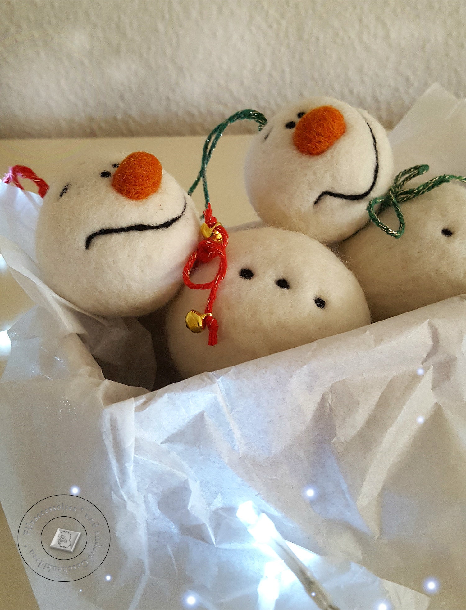 Felt Snowman Christmas Tree Decorations Funny Holiday Home | Etsy