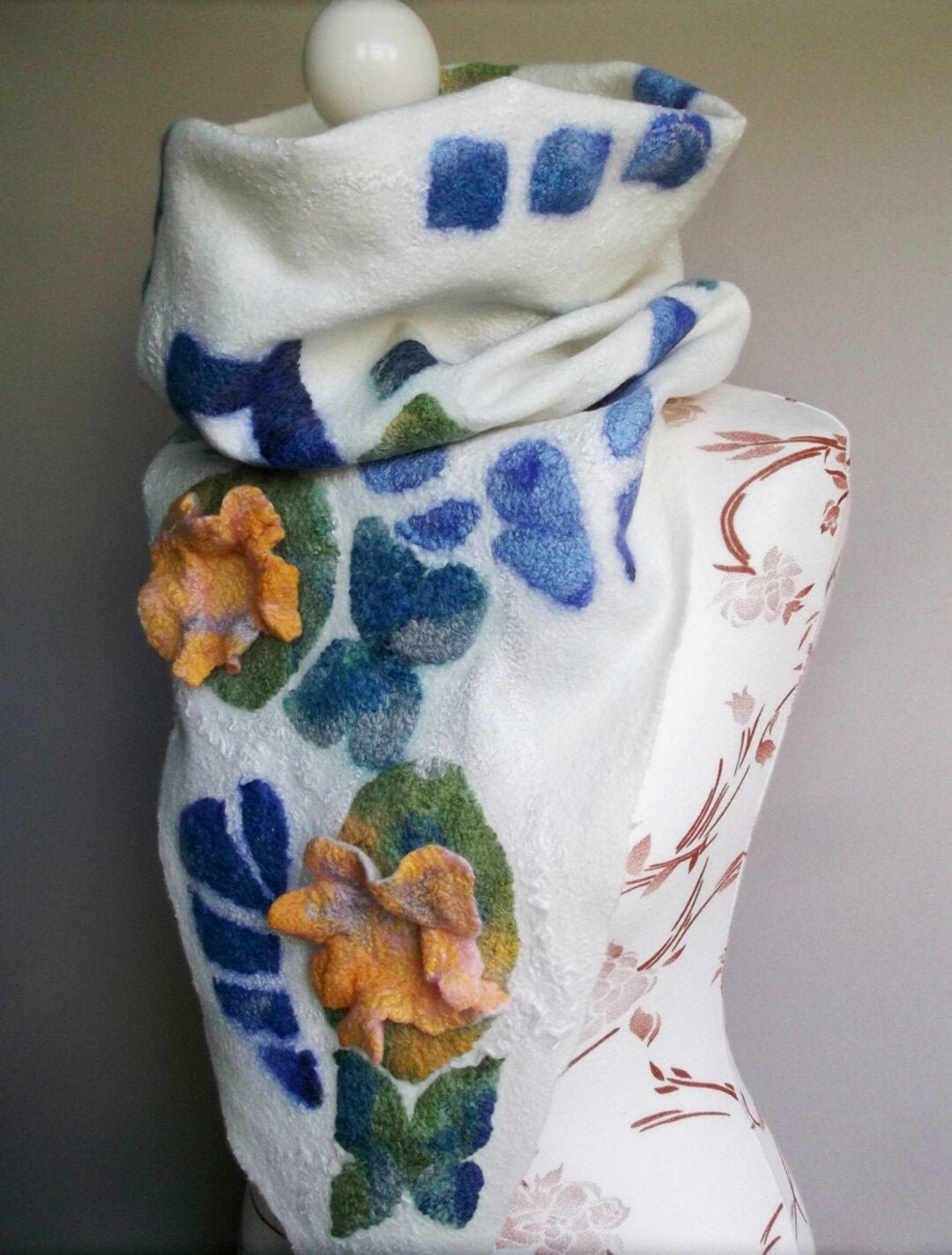 Felted Wool Infinity Scarf, Wearable Art Loop, Winter Accessories ...