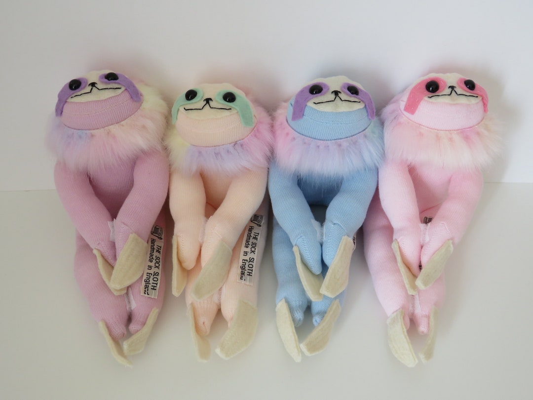 Small Sloth, Mini Sloth, Sock Animal, Sock Sloth, Sock Pet, OOAK, Plush ...