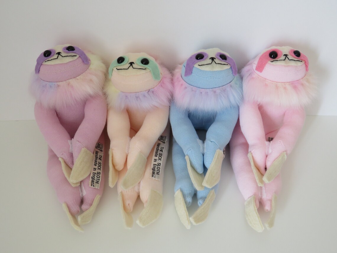 Small Sloth, Mini Sloth, Sock Animal, Sock Sloth, Sock Pet, OOAK, Plush ...