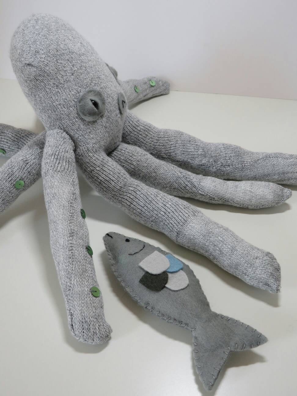 Sock Octopus, Handmade Octopus Plush, Socktopus, Sailor Octopus,sock ...