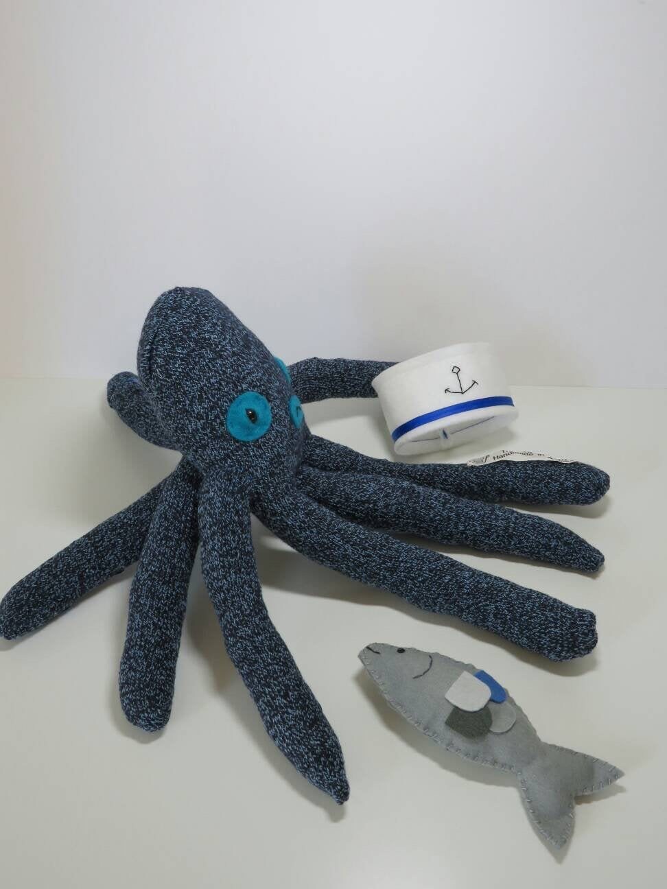 Sock Octopus, Handmade Octopus Plush, Socktopus, Sailor Octopus,sock ...