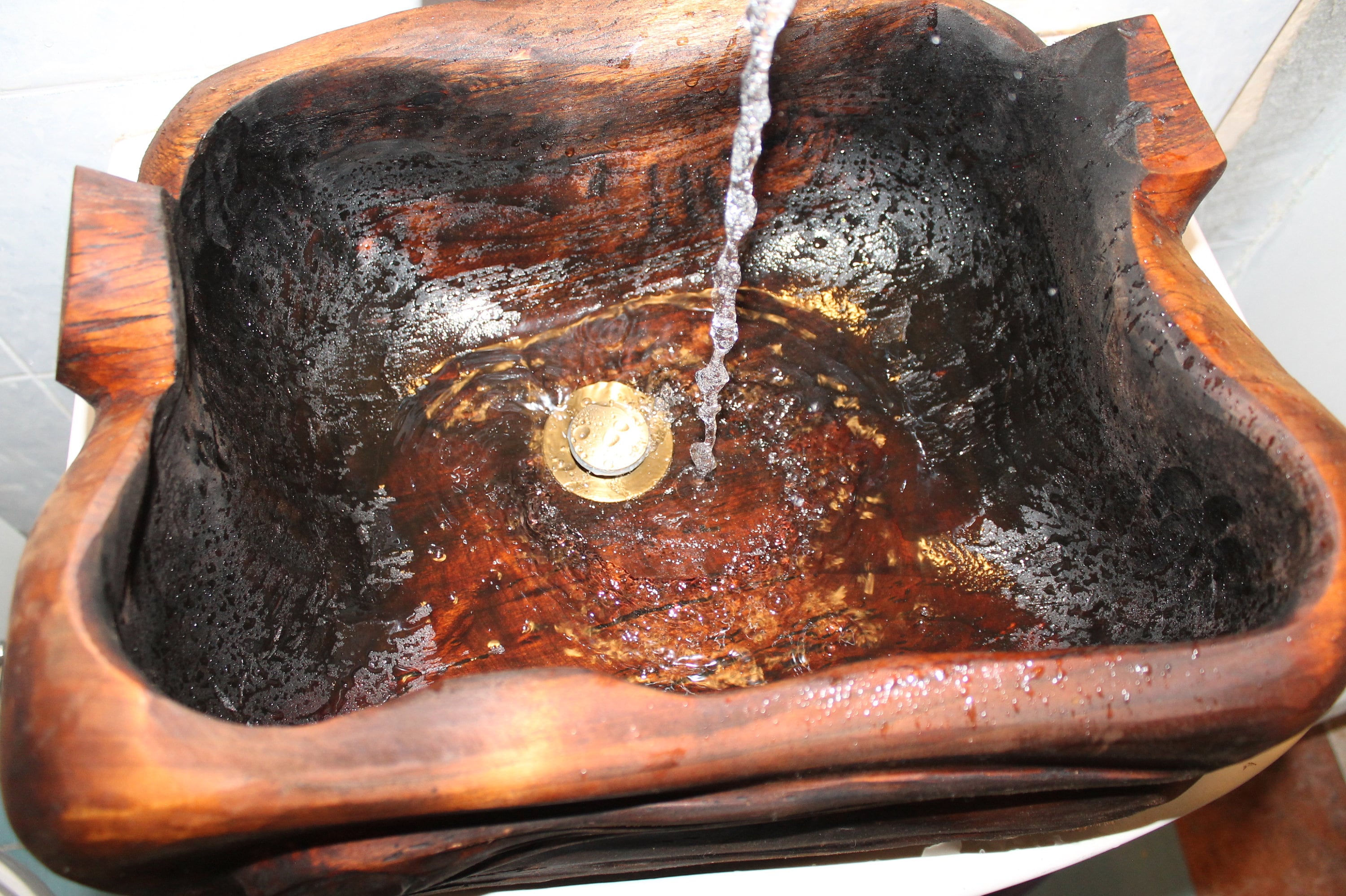 Wooden Sink, Wash Basin Sink, Unique Natural Design, Part of Wood Art ...
