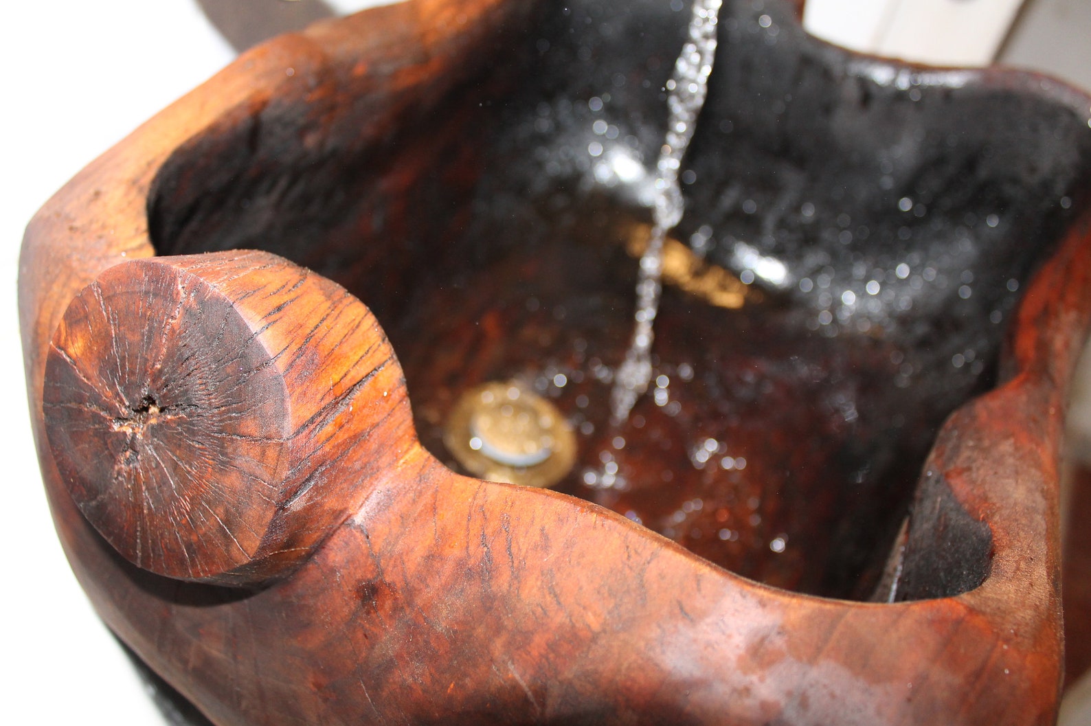 Wooden Sink, Wash Basin Sink, Unique Natural Design, Part of Wood Art ...