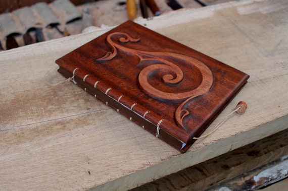 Your Favorite Book Carved Wooden Covers Custom Order Unique | Etsy