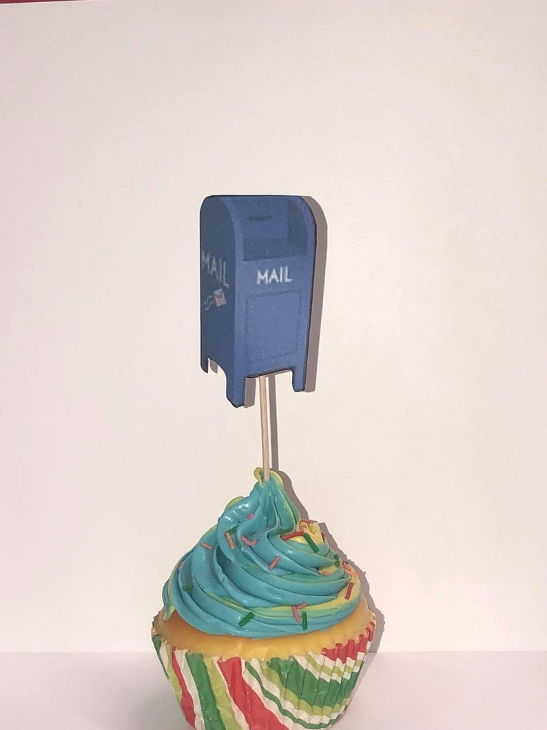 8 Mail Box Cupcake Toppers - Etsy