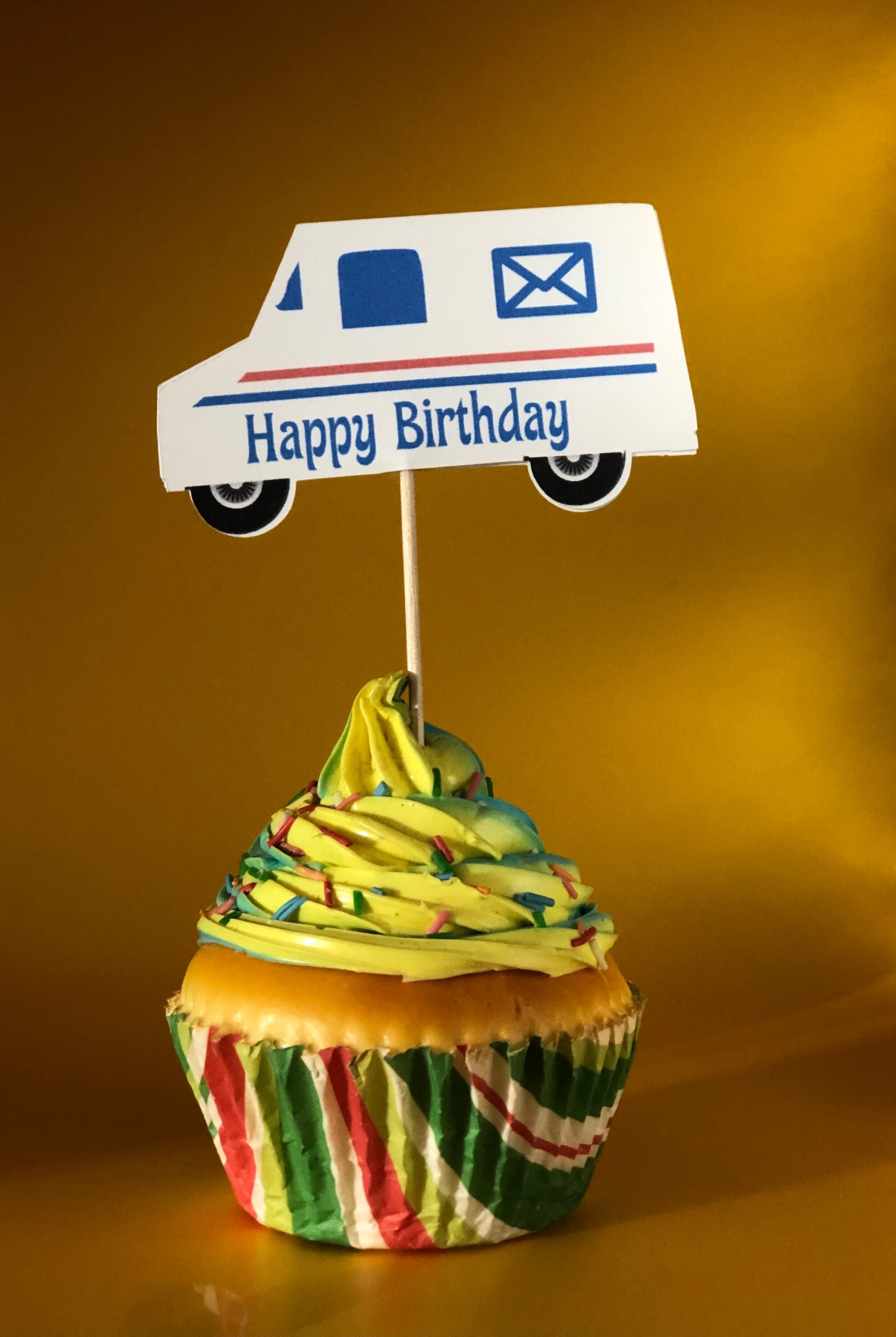 8 Mail Truck Cupcake Toppers - Etsy