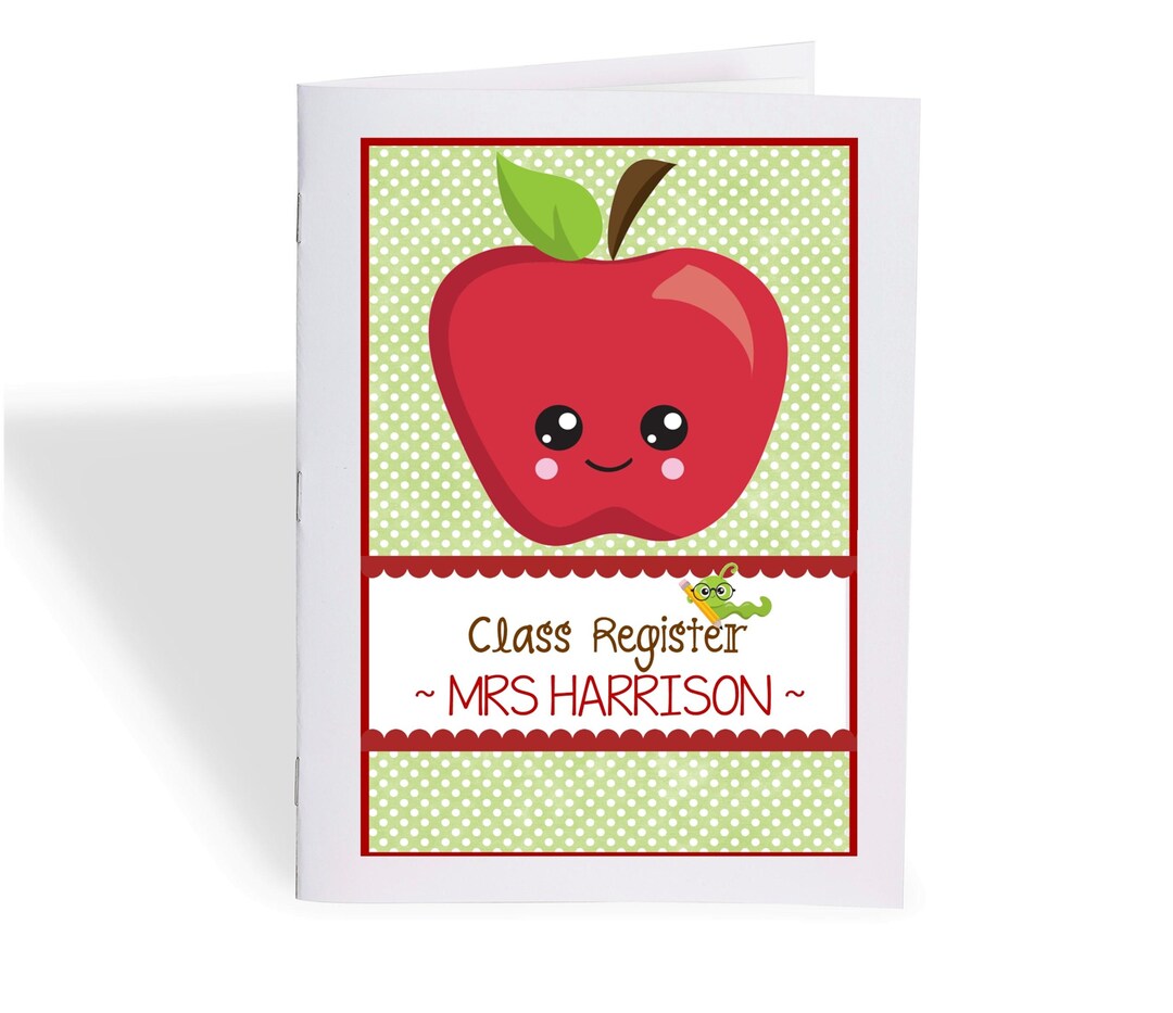 Pretend Teacher Class Register: Apple Design Role Play, A5 Size - Etsy UK