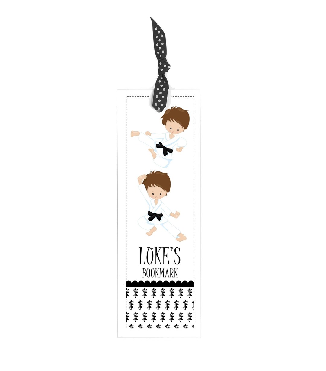 Personalised Karate Boy Bookmarks - Etsy
