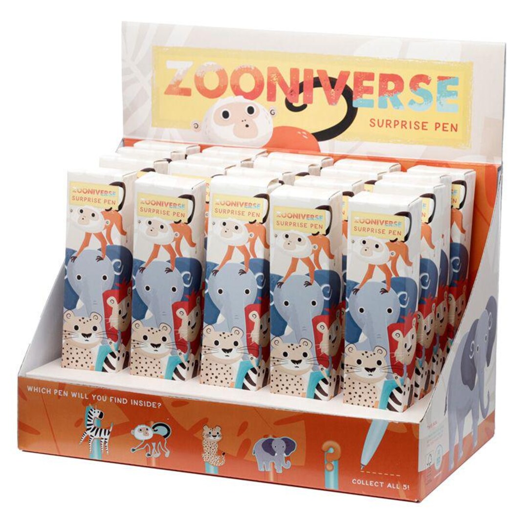Zoo Animal Surprise Pen: Retractable Black Ink, Zoo Party Bags, Animal ...