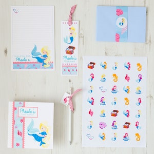 Mermaid Stationery Bundle | Personalised Writing Set | Mermaid Writing ...