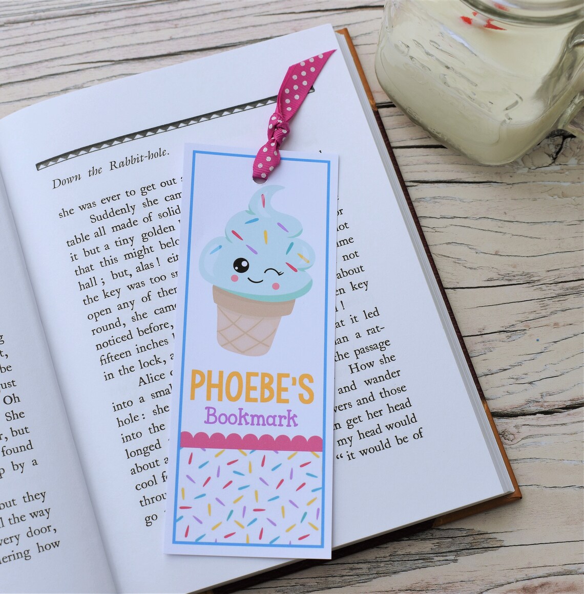 Personalised Kawaii Ice Cream Bookmark | Ice Cream Stationery | Ice ...