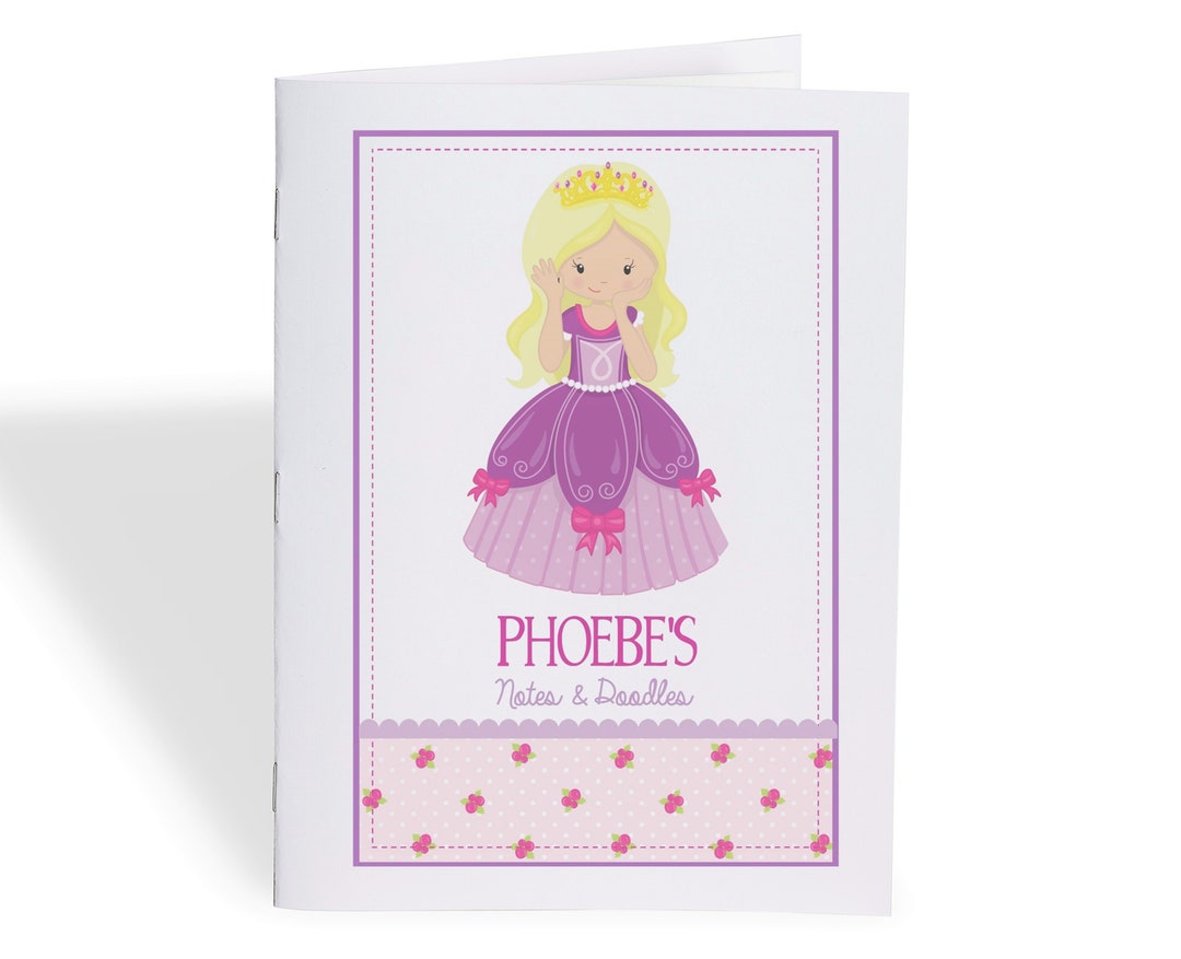 Princess Notes & Doodles Book Princess Notebook A5 - Etsy