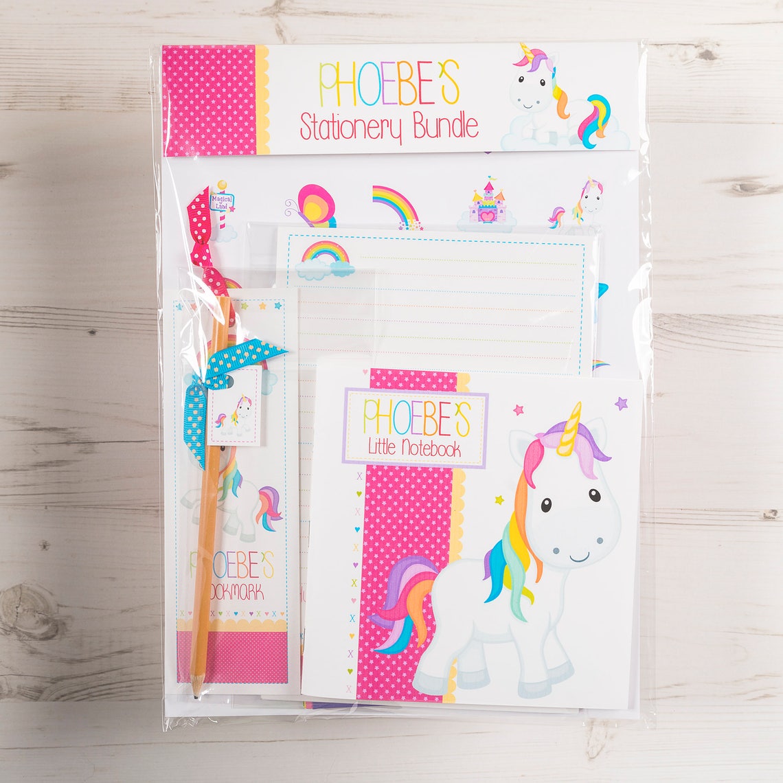 Unicorn Stationery Bundle Personalised Writing Set Unicorn | Etsy