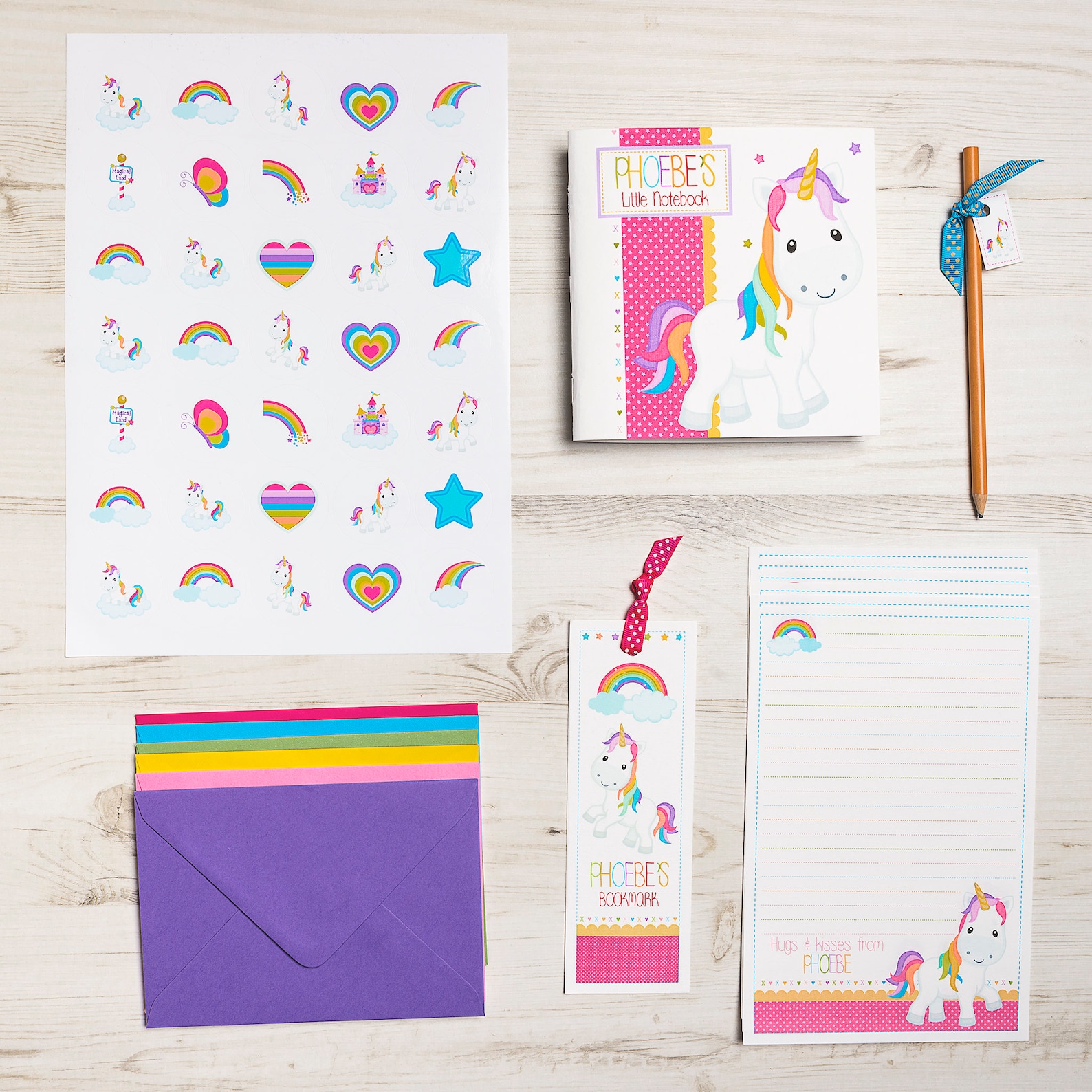 Unicorn Stationery Bundle Personalised Writing Set Unicorn | Etsy