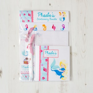Mermaid Stationery Bundle | Personalised Writing Set | Mermaid Writing ...