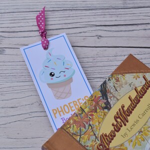 Personalised Kawaii Ice Cream Bookmark | Ice Cream Stationery | Ice ...