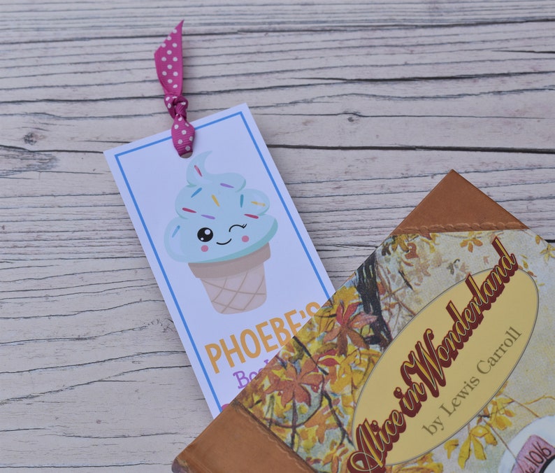 Personalised Kawaii Ice Cream Bookmark Ice Cream Stationery - Etsy UK