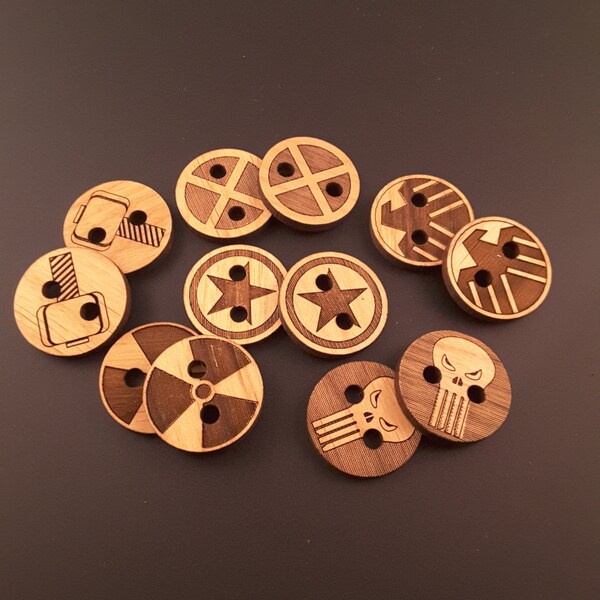 Superhero Button - Etsy