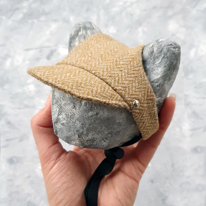 Classic Cat Hat. Cap for Cats and Kittens. Yellow Herringbone - Etsy