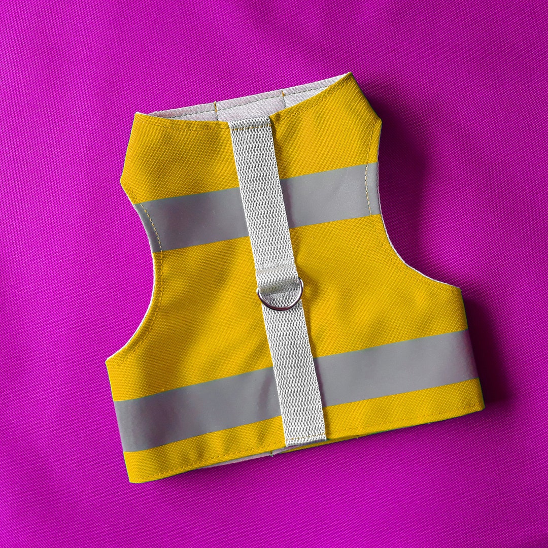 Cat Harness. High Visibility Water-repellent Yellow Safety Cat Vest ...