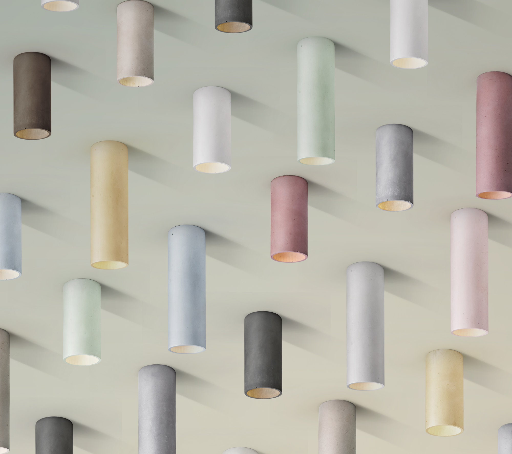 Ceiling Spotlight Minimalist Lighting Fixture Cylinder Concrete ...