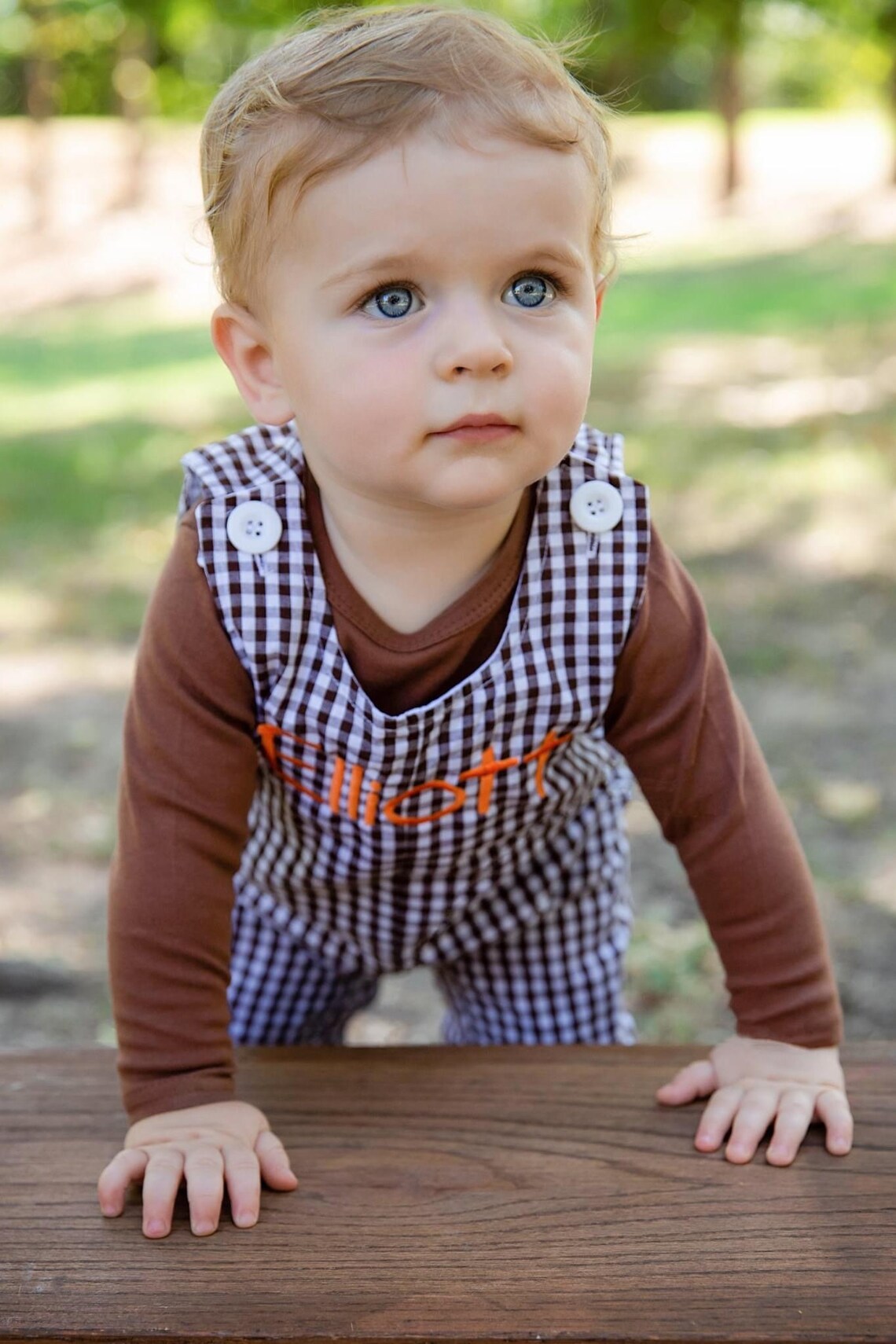 Boys Monogrammed Longall Boys Gingham Overalls Boys - Etsy