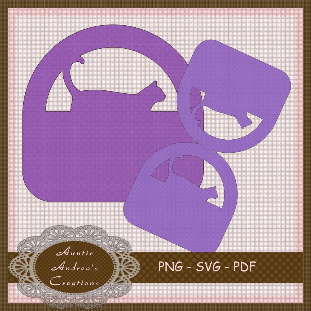 Cat- Treat Bag Topper Template - PNG, PDF and SVG Files for Printing ...