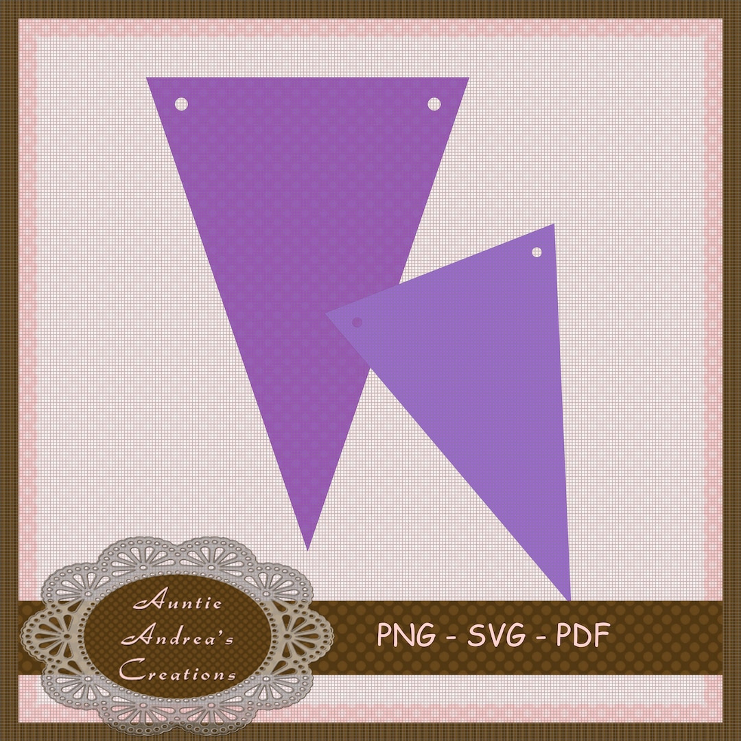 Triangle Bunting Template - PNG, PDF and SVG Files for Printing and ...