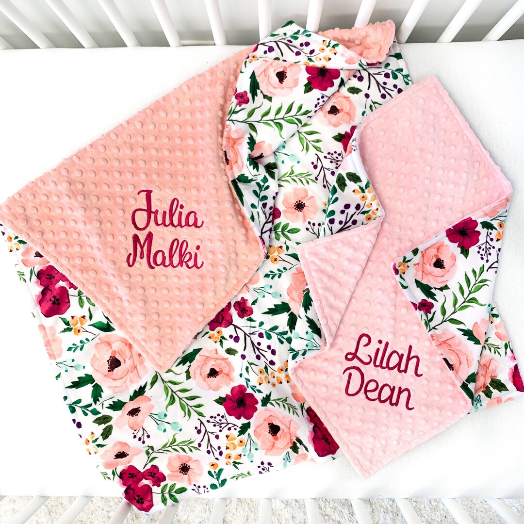 Personalized Baby Girl Blanket Baby Shower Gift Custom Baby Girl ...
