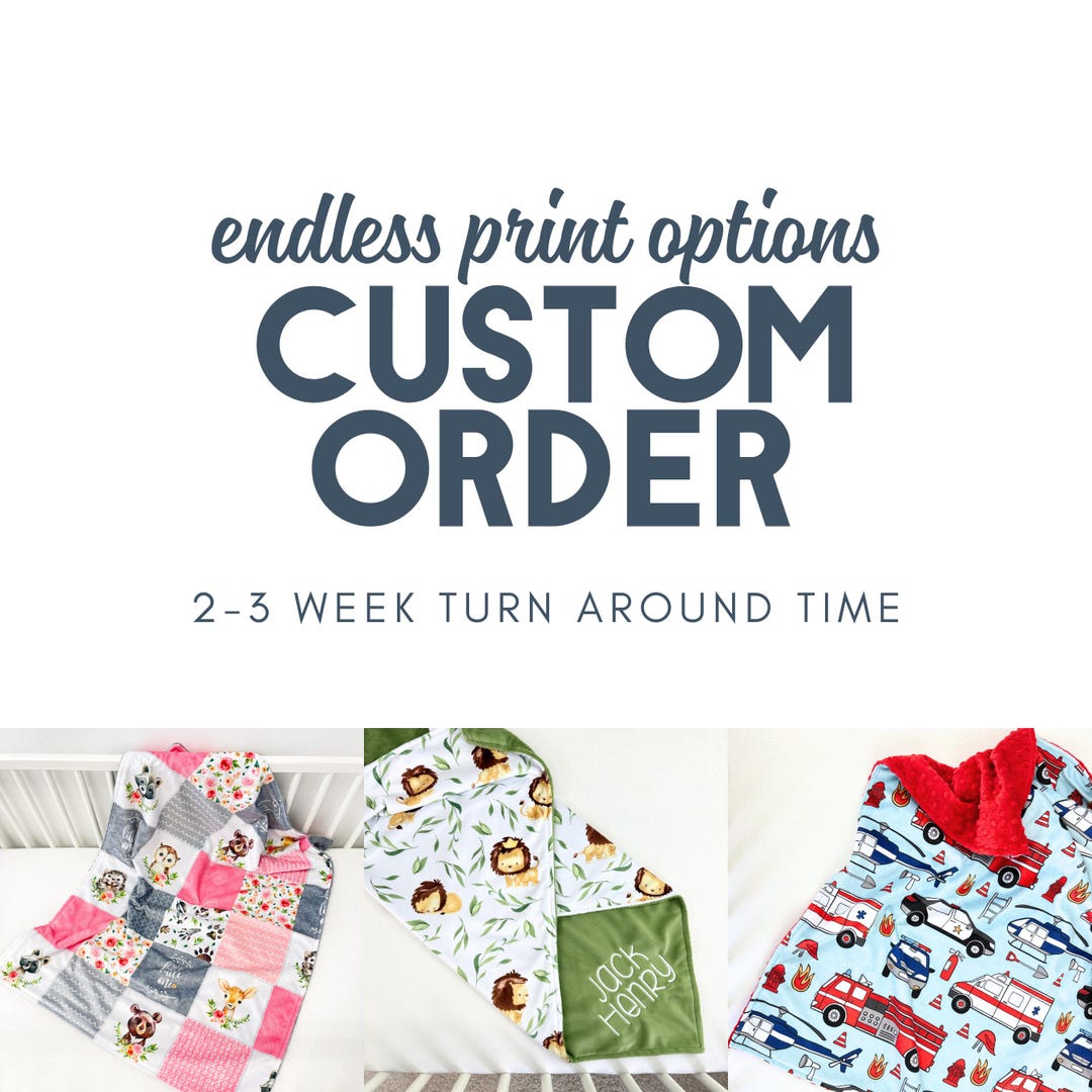 CUSTOM Print Blanket - Please Message Me Prior to Purchasing - MANY ...