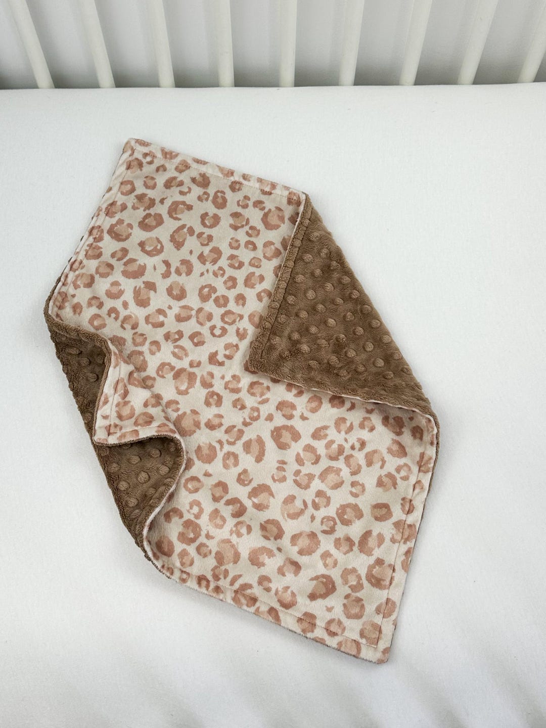 Leopard - Lovey Size - Mini Security Blanket - Plush Minky for Comfort ...