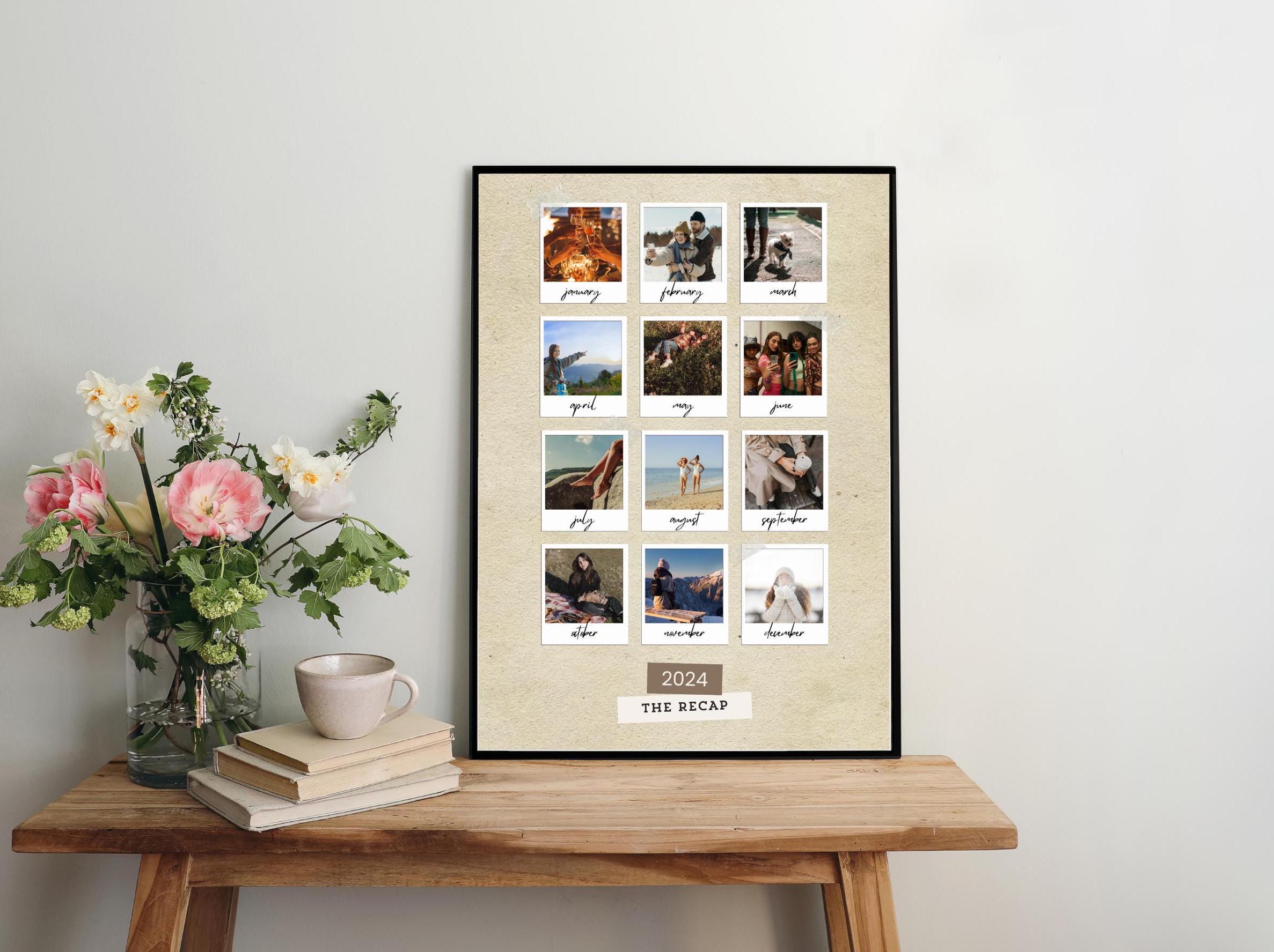 Custom Minimalist Polaroid Photo Collage | Year Recap | Vintage Style ...